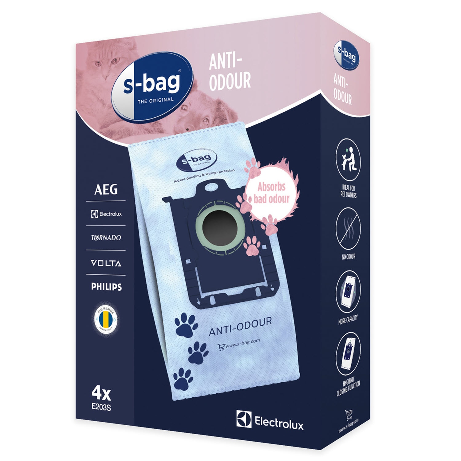 S-bag anti-odour dust bag - E203S | Electrolux Hong Kong